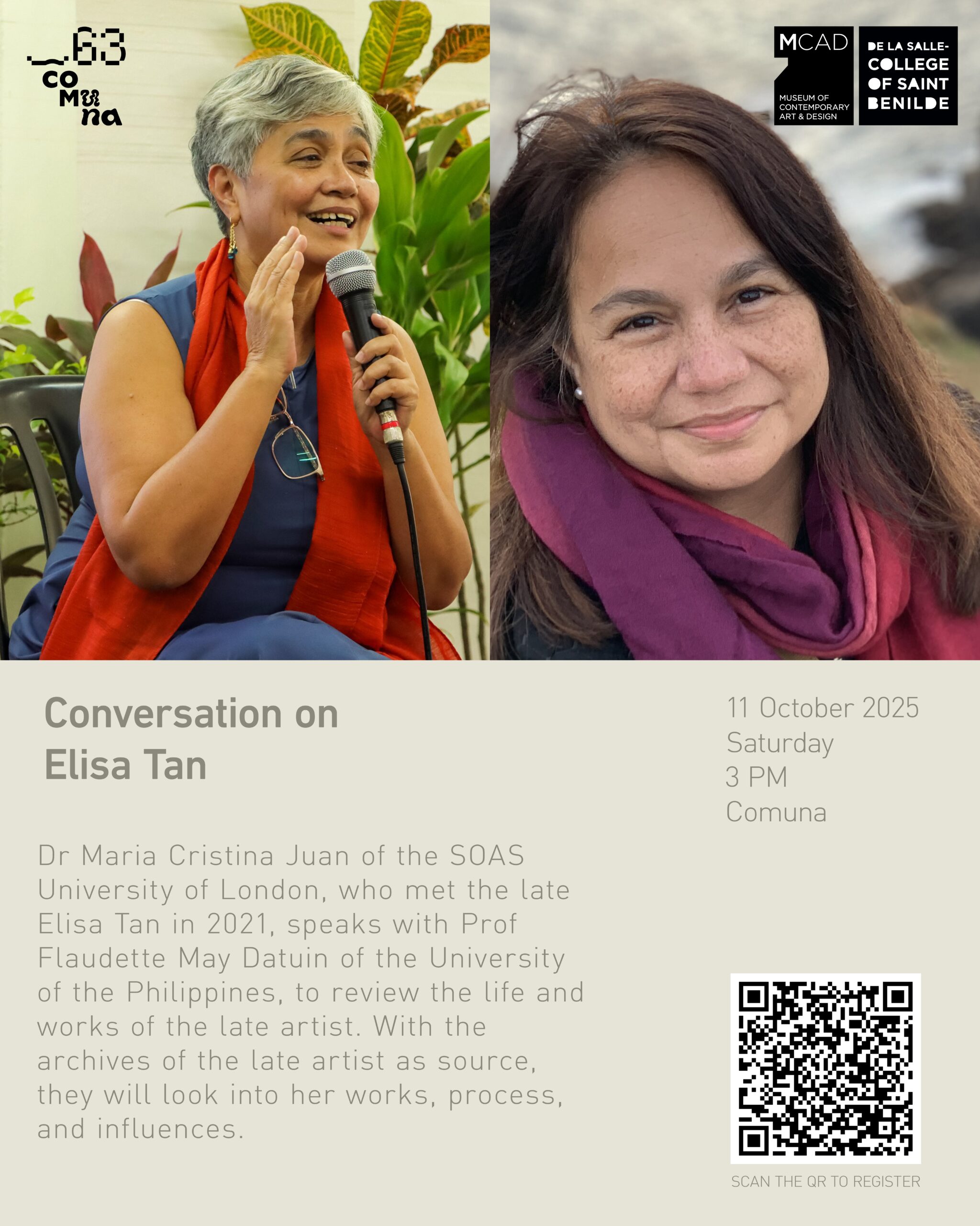 Conversation on Elisa Tan - MCAD Manila
